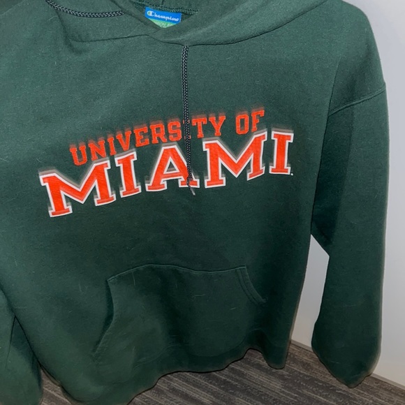 Champion | Shirts | University Of Miami Hoodie | Poshmark